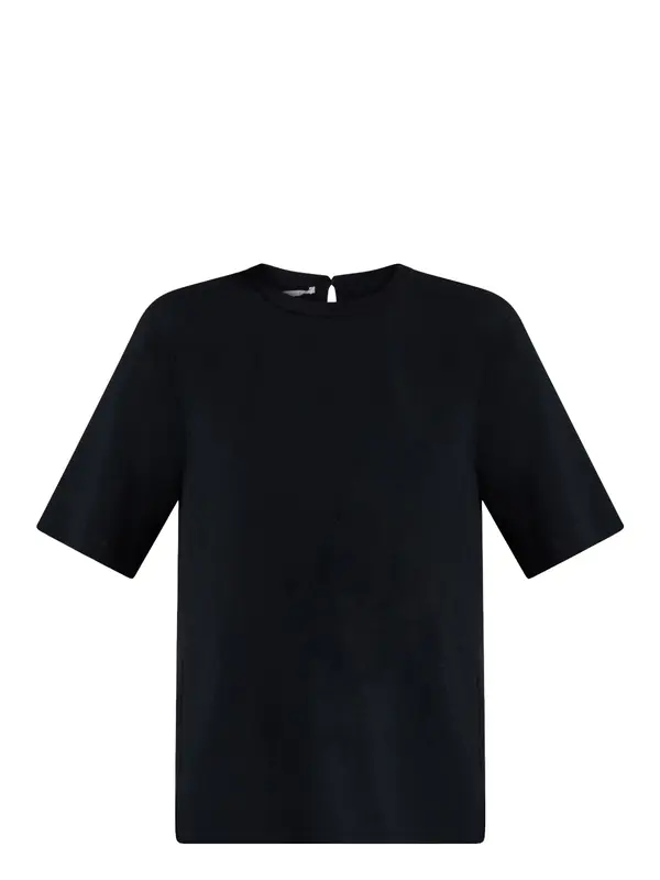 Stella McCartney Compact-knit T-shirt - Black