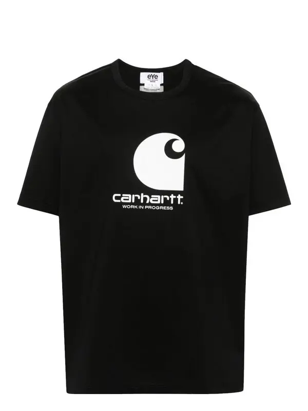 Junya Watanabe X Carhartt Logo-print Cotton T-shirt - Black