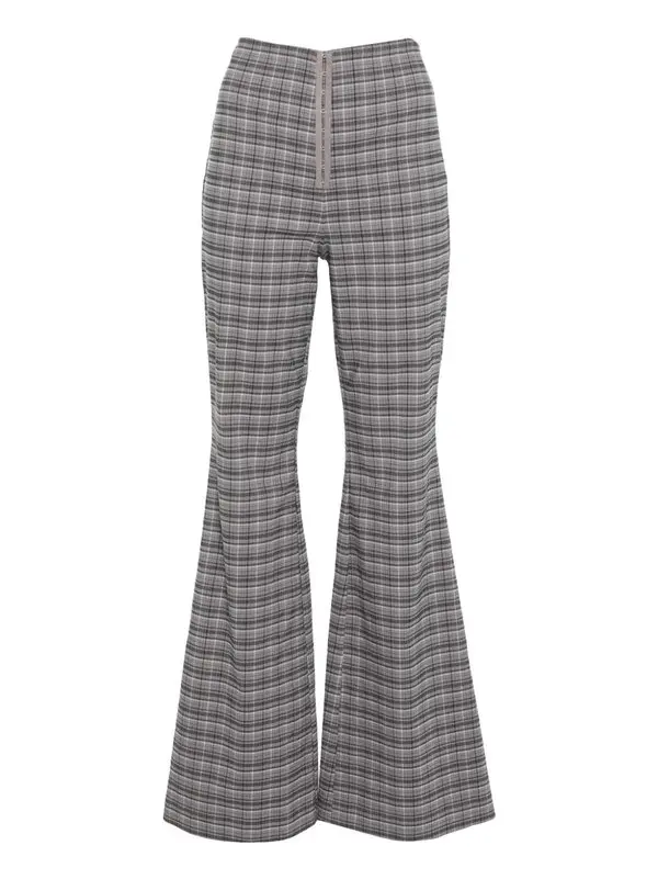 Remain Birger Christensen Checked Flared Trousers - Grey