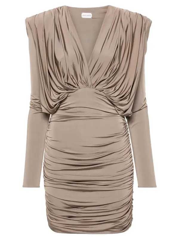 Magda Butrym Draped Mini Dress - Neutrals