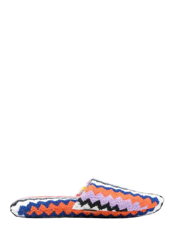 Missoni Zigzag-motif Slippers - Blue