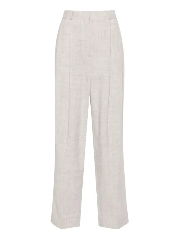 TOTEME Double-pleated Trousers - Neutrals