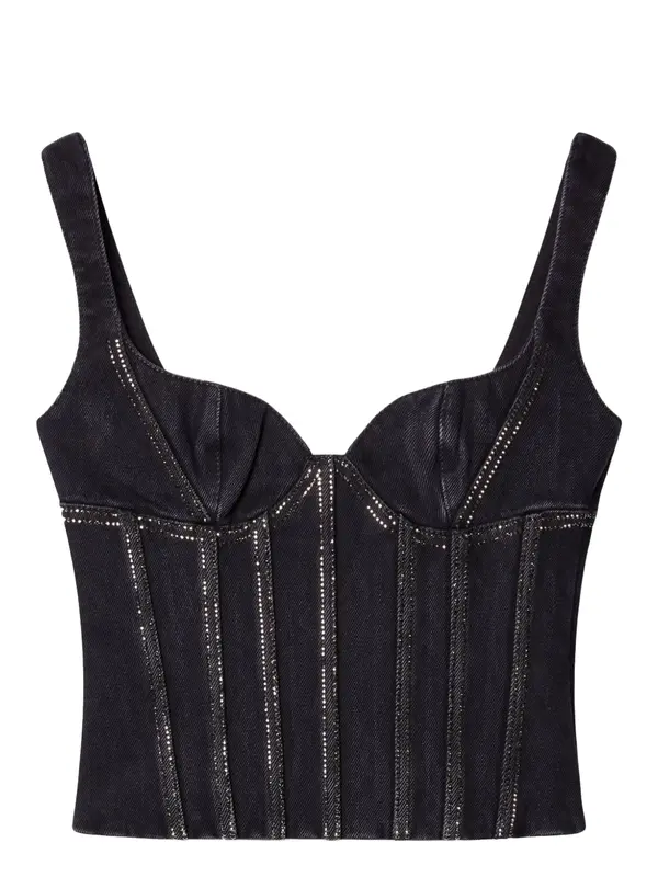 Off-White Bustier Top - Black