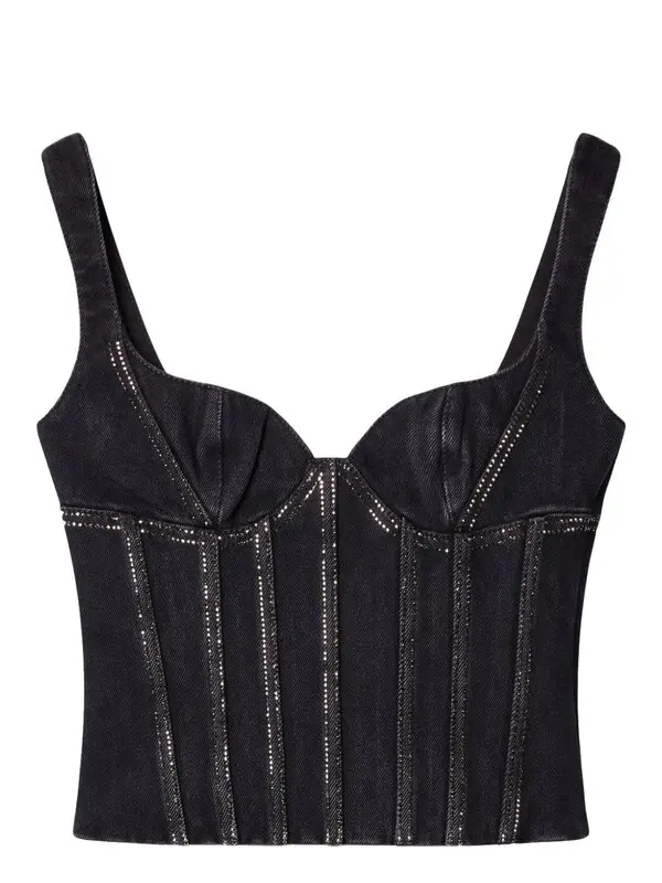Off-White Bustier Top - Black