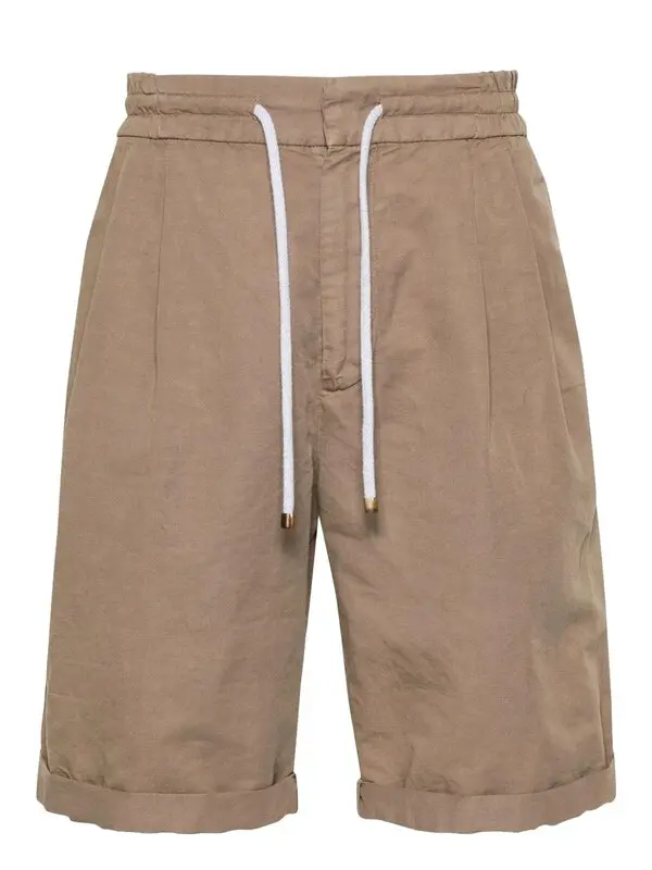 Brunello Cucinelli Pleated Bermuda Shorts - Brown