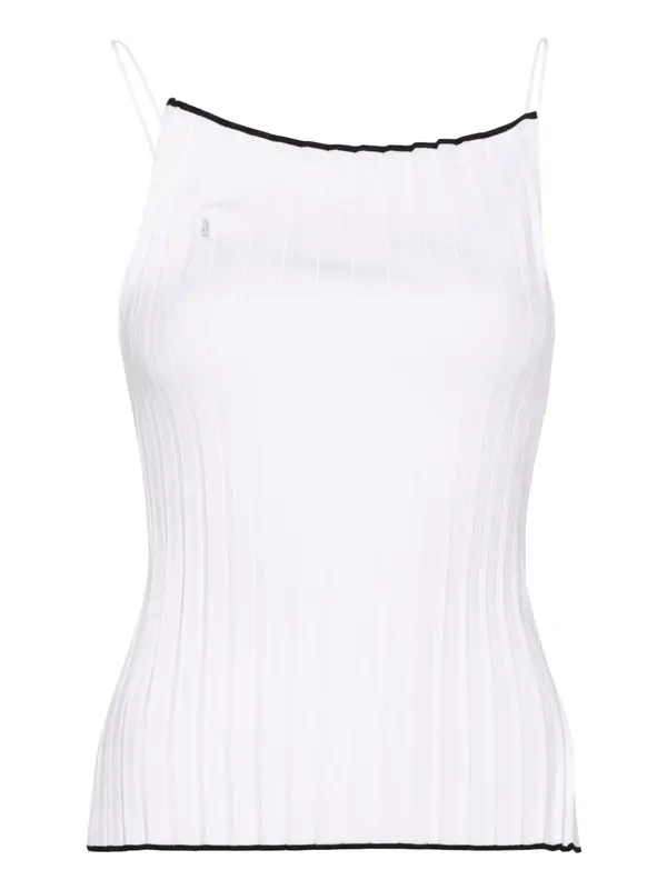 Jacquemus Plissé-effect Top - White