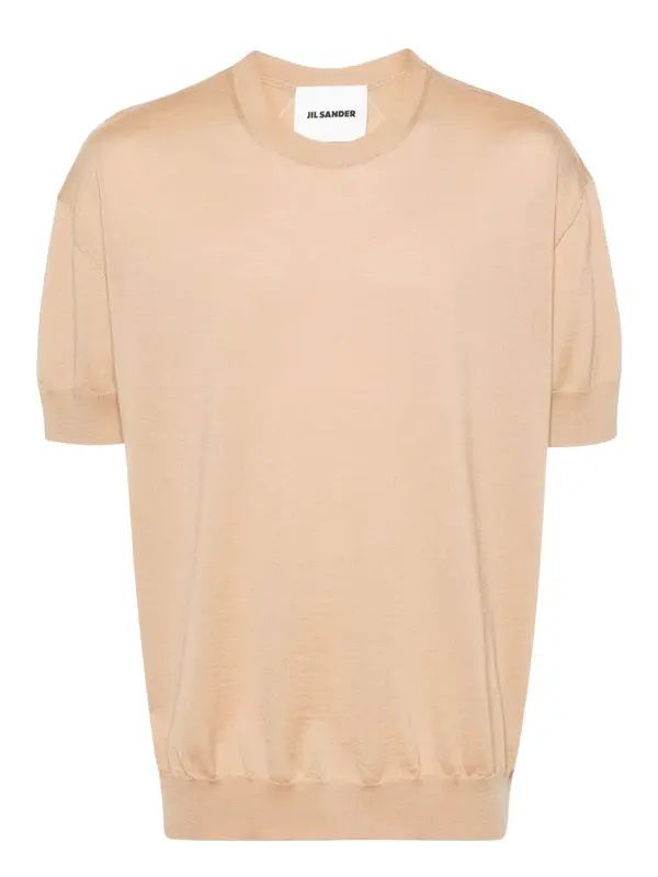 JIL SANDER Short-sleeve Wool Jumper - Neutrals