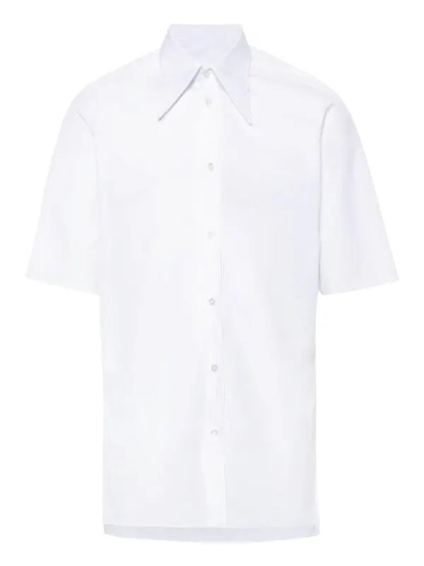 MAISON MARGIELA Poplin Short-sleeved Shirt - White