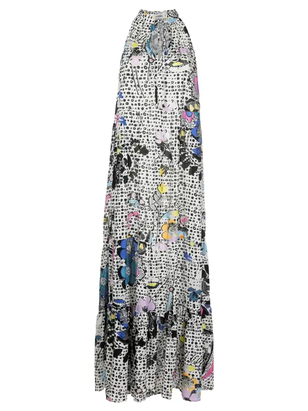 AMIR SLAMA Graphic-print Long Dress - Multicolour
