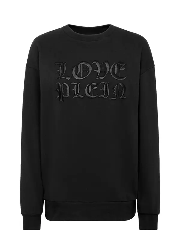 Philipp Plein Logo-patch Cotton Sweatshirt - Black