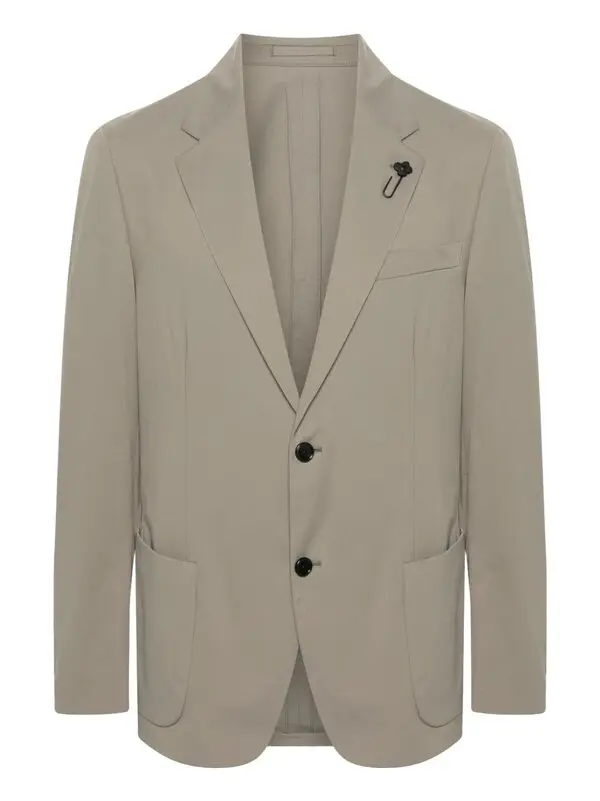 LARDINI Taffeta Single-breasted Blazer - Grey