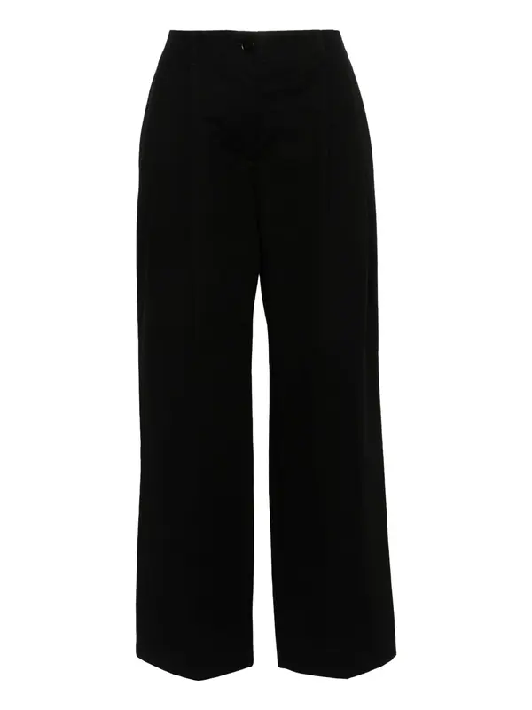 TOTEME Wide-leg Twill Trousers - Black