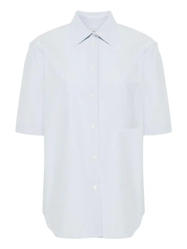 TOTEME Short-sleeve Poplin Shirt - Blue