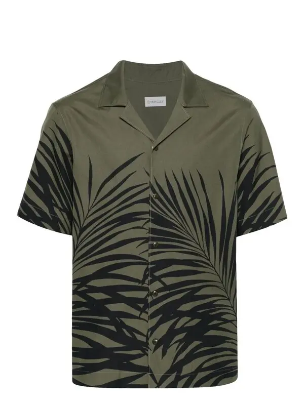 Moncler Graphic-print Cotton Shirt - Green