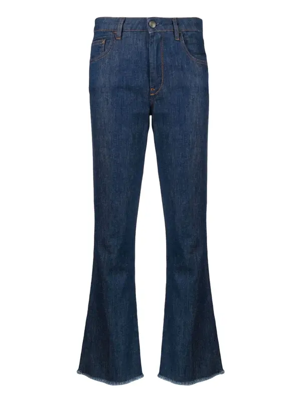 FAY Mid-rise Cropped Jeans - Blue