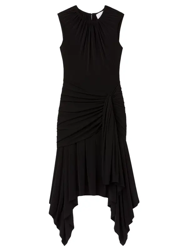 AZ FACTORY Helleborus Draped Midi Dress - Black