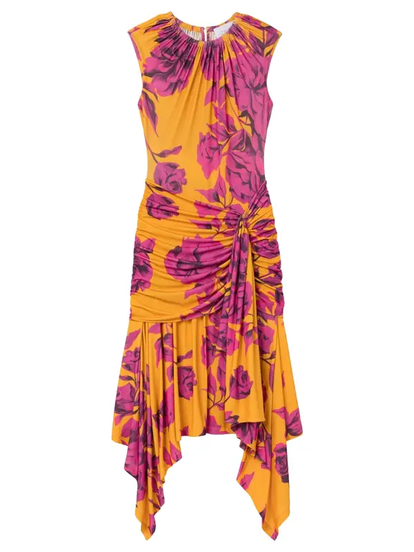 AZ FACTORY Bird Of Paradise Draped Dress - Yellow