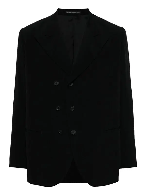 Yohji Yamamoto Double-breasted Blazer - Black