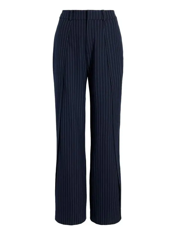 Cinq À Sept Becca Pinstripe Trousers - Blue