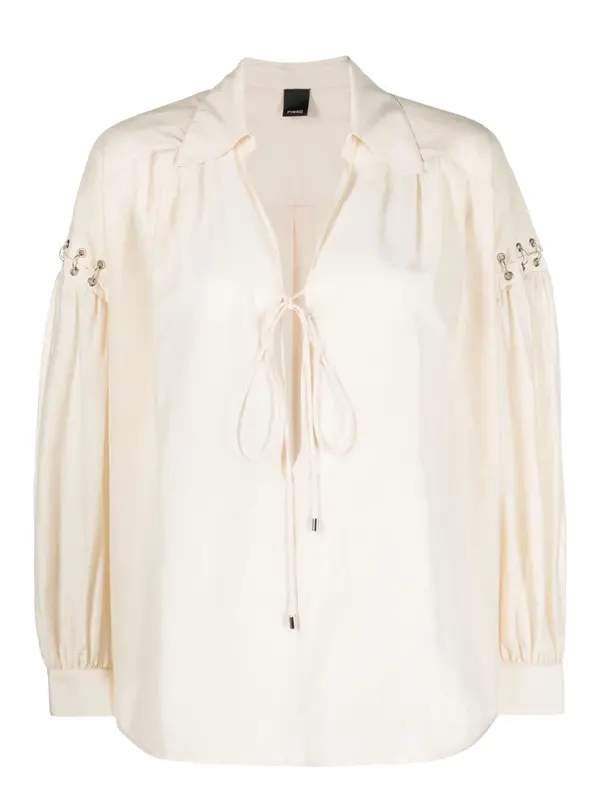 Pinko Ring-findings Poplin Tunic - Neutrals