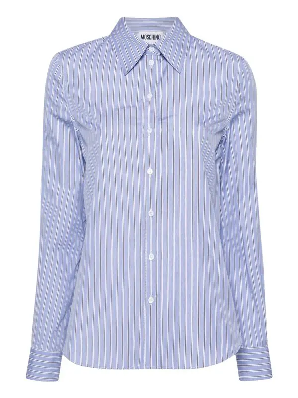 Moschino Striped Cotton Shirt - Blue