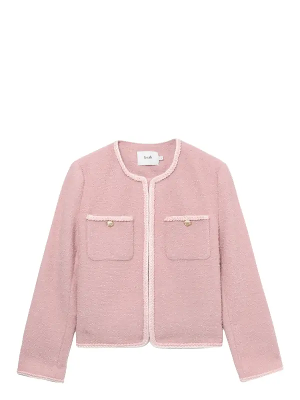B+AB Braided-trim Tweed Jacket - Pink