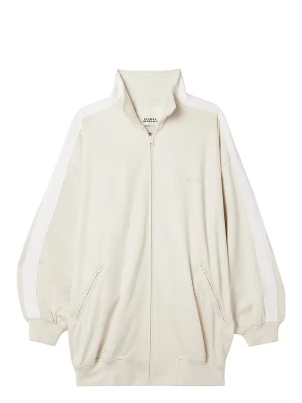 Isabel Marant Rejane Jersey Track Jacket - Ecru