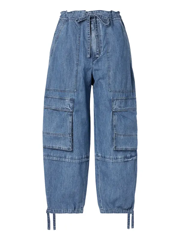 MARANT ETOILE Ivy Paneled High-rise Jeans - Blue