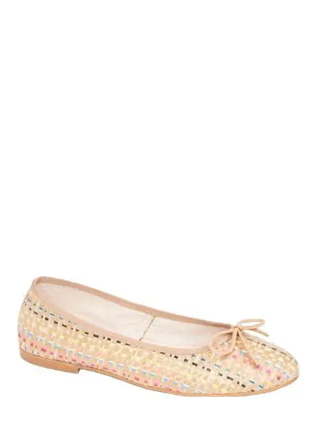 PATRICIA GREEN Skim Ballerina Flat - Multi Raffia