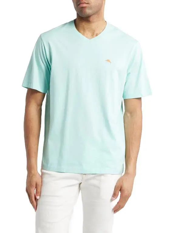 Tommy Bahama New Bali Skyline V-neck T-shirt - Aquarius