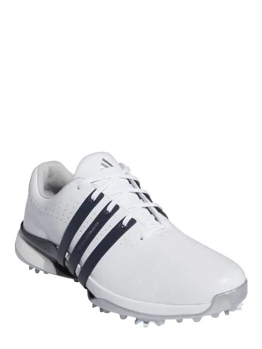 Adidas Tour360 24 Boost™ Golf Shoes - White/ Collegiate Navy/ Silver