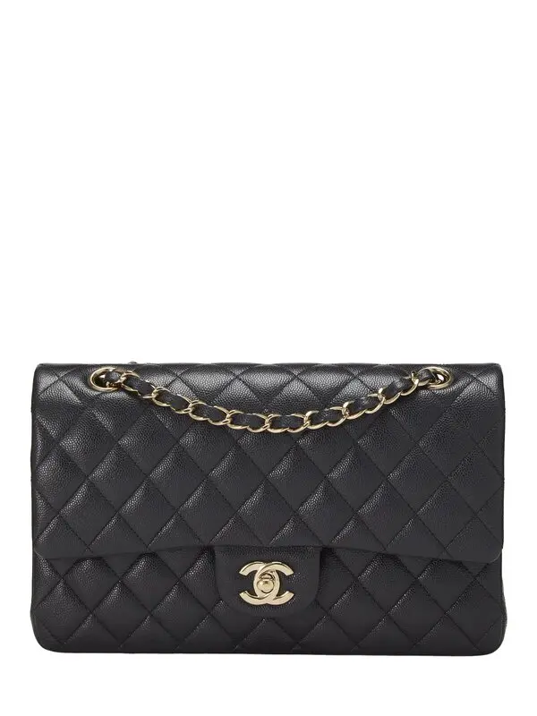 Chanel Quilted Caviar Classic Double Flap Medium - Navy