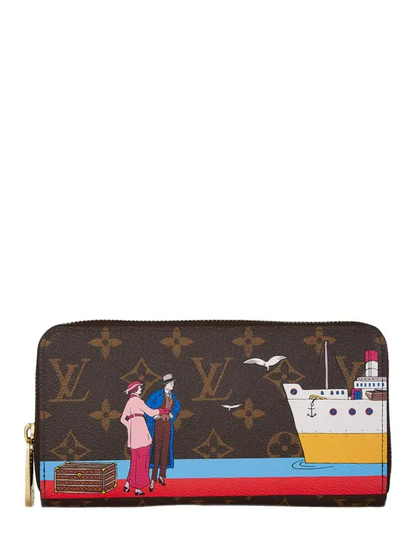 LOUIS VUITTON Monogram Canvas Illustre Zippy - Brown