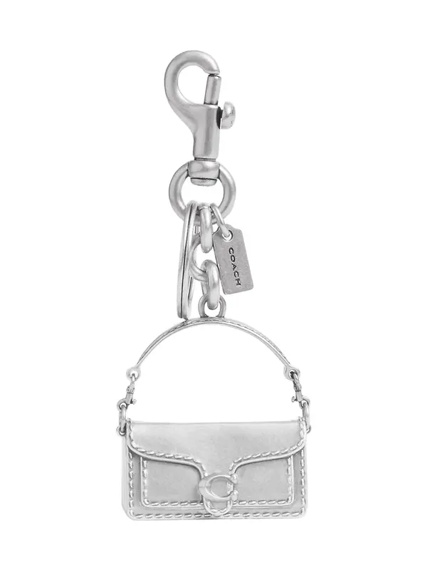 COACH® Tabby Bag Charm - Silver/silver