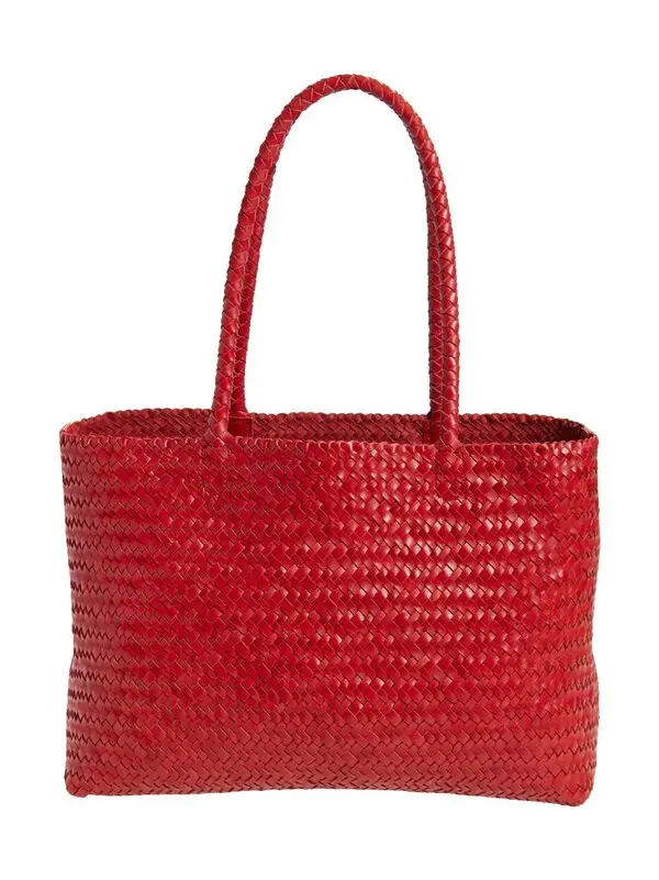 Madewell Handwoven Leather Tote - Festival Red