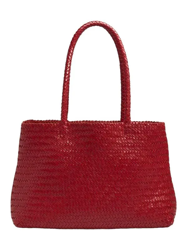 Madewell Handwoven Leather Tote - Scarlet