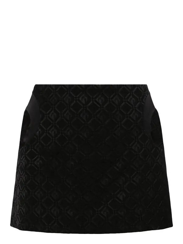 MARINE SERRE Moon Diamant-jacquard Miniskirt - Black