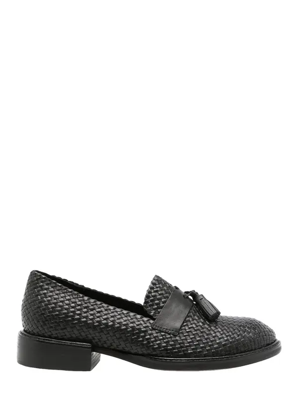 STUDIO CHOFAKIAN Hockney Woven Loafers - Black