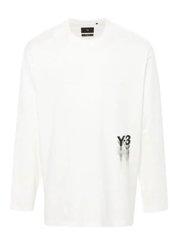 Y3 Gfx Logo-printed T-shirt - Neutrals