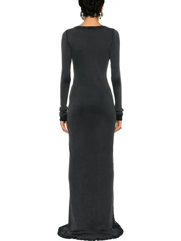 Balenciaga Distressed Maxi Dress - Black