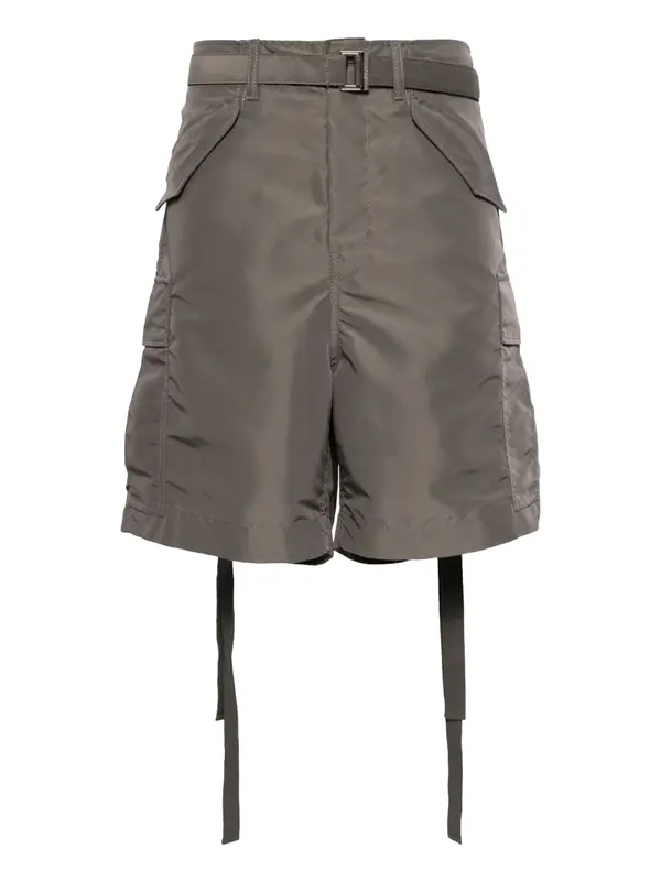 Sacai Belted Cargo Shorts - Grey