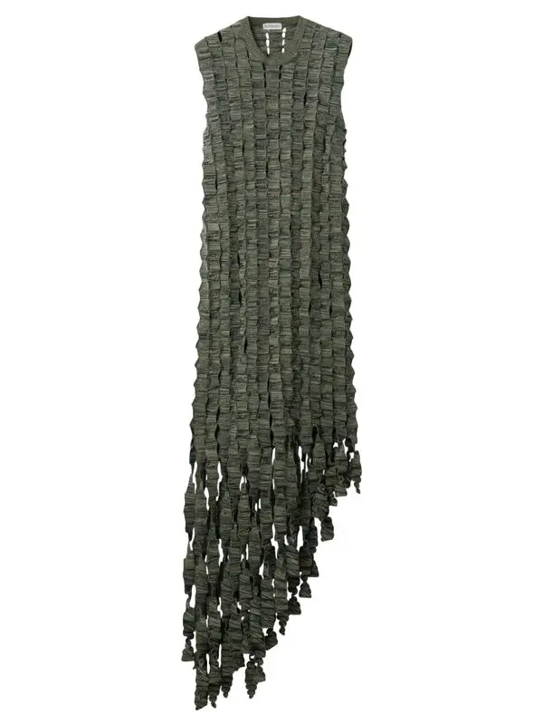 Burberry Crocheted Silk-blend Midi Dress - Green