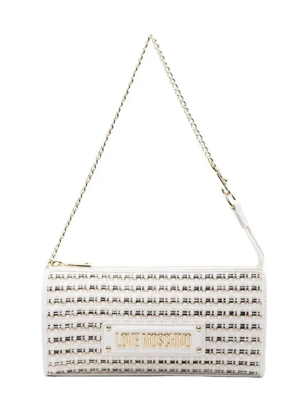 Moschino Raffia Shoulder Bag - White