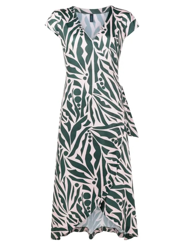 LYGIA & NANNY Falcao V-neck Midi Dress - Green