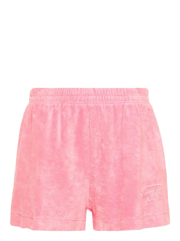 Patou Logo-embroidered Terry Shorts - Pink