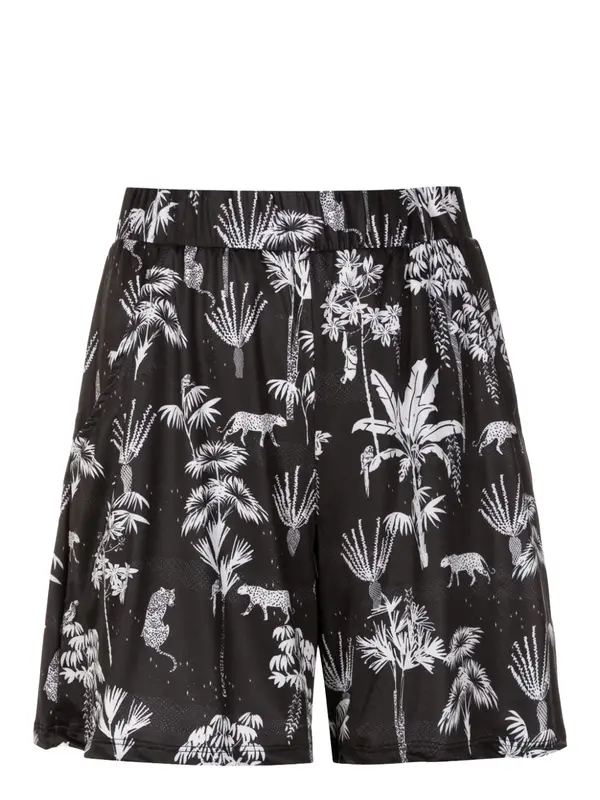 LYGIA & NANNY Iara Botanical-print Shorts - Black