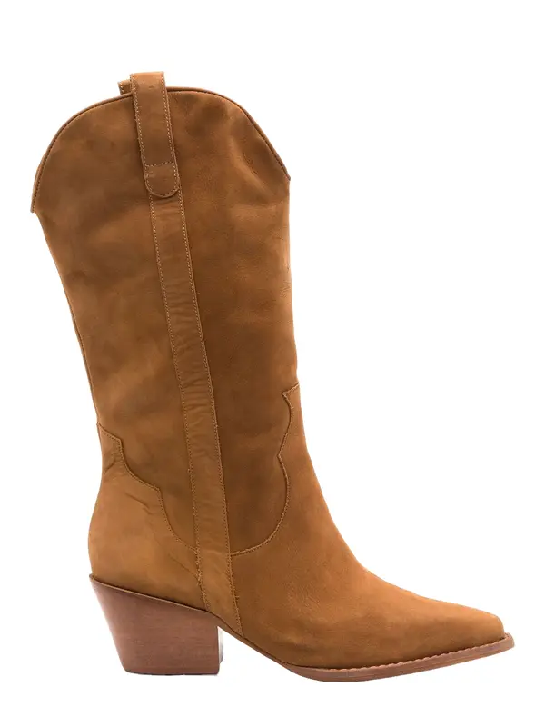 STUDIO CHOFAKIAN Estee 50mm Suede Boots - Brown