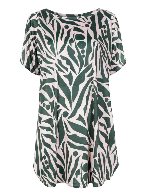 LYGIA & NANNY Allat Graphic-print Tunic Dress - Green