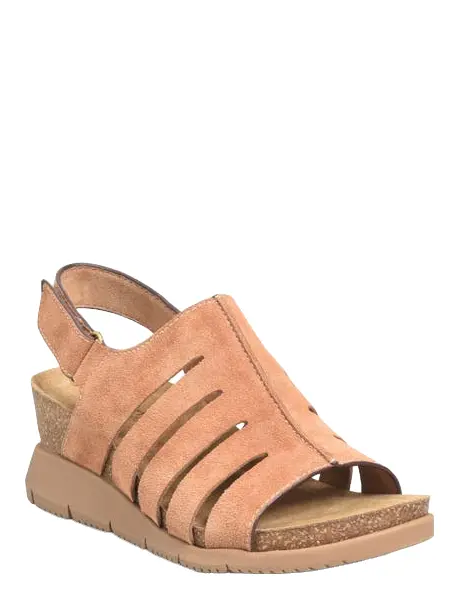 COMFORTIVA Scottie Slingback Wedge Sandal - Luggage