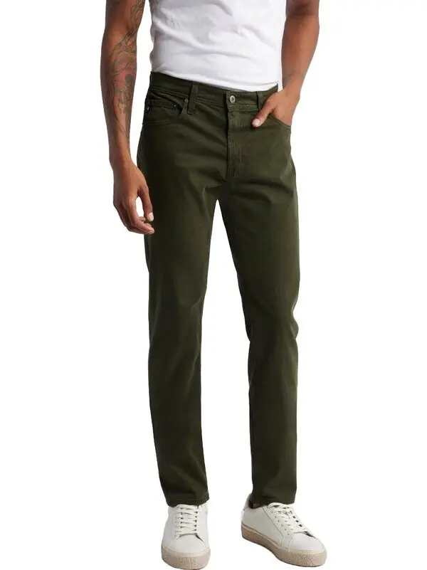 Ag Tellis Stretch Sateen Modern Slim Pants - Forest Mist